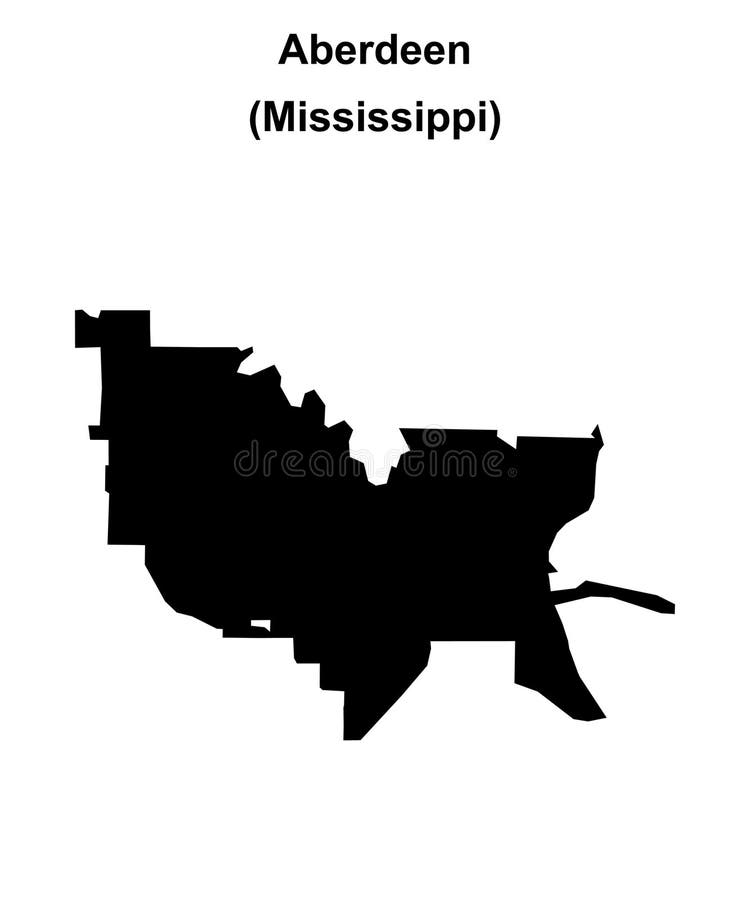 Aberdeen outline map stock vector. Illustration of obar - 387460596