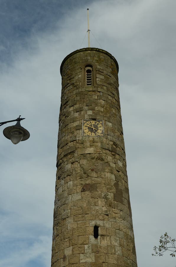 Abernethy Round Tower stock photo. Image of flagpole - 81653566