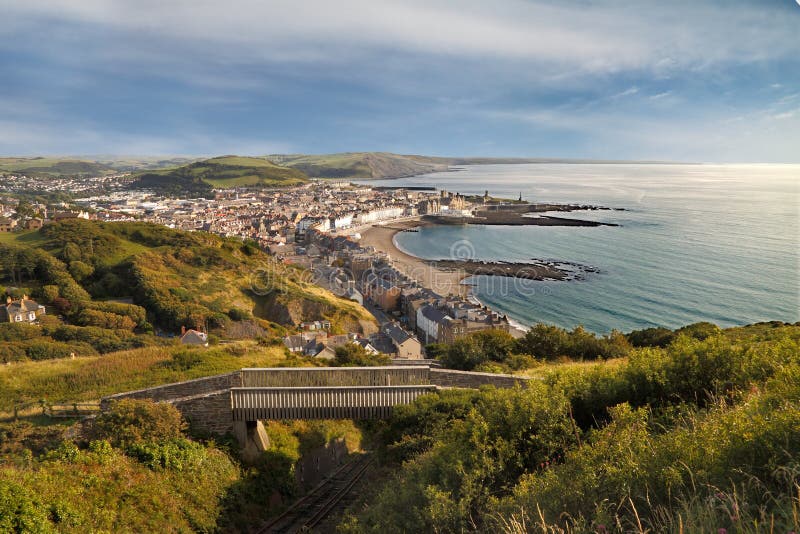 Aberystwyth from Above stock photo. Image of wales, bridge - 22573846