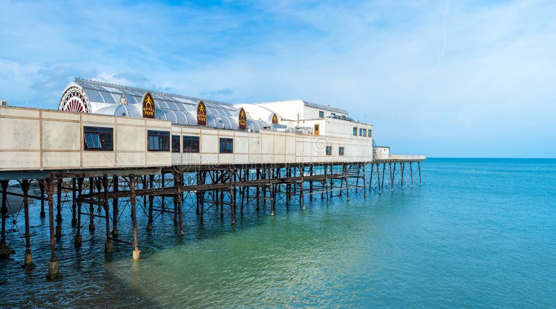 Royal Pier, Aberystwyth City in Wales Editorial Stock Photo - Image of ...