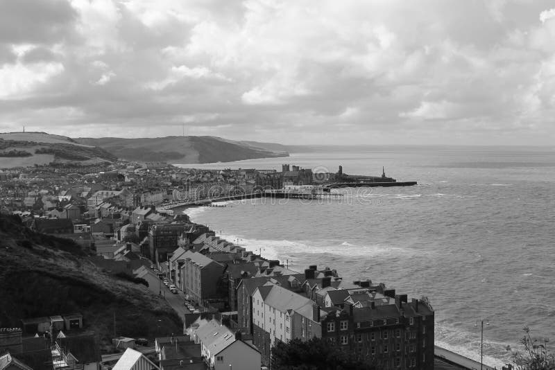 Aberystwyth and the sea stock image. Image of aberystwyth - 82287301