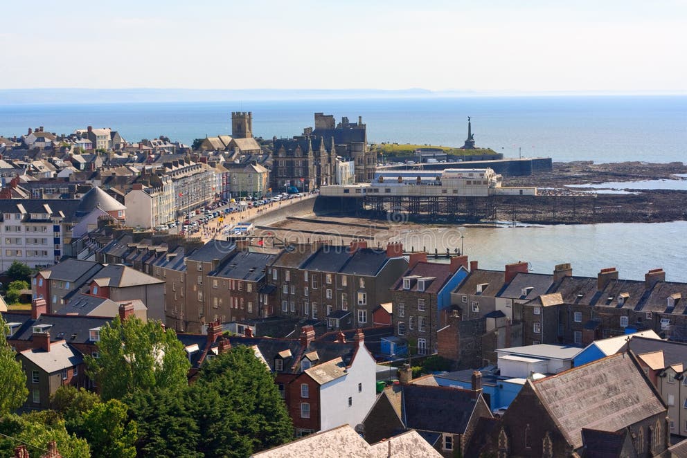 Aberystwyth seafront stock image. Image of coast, prom - 19865849