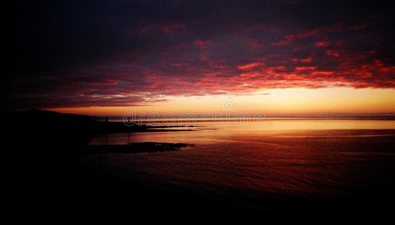 Aberystwyth Sunset (2001) stock image. Image of ceredigion - 84933147