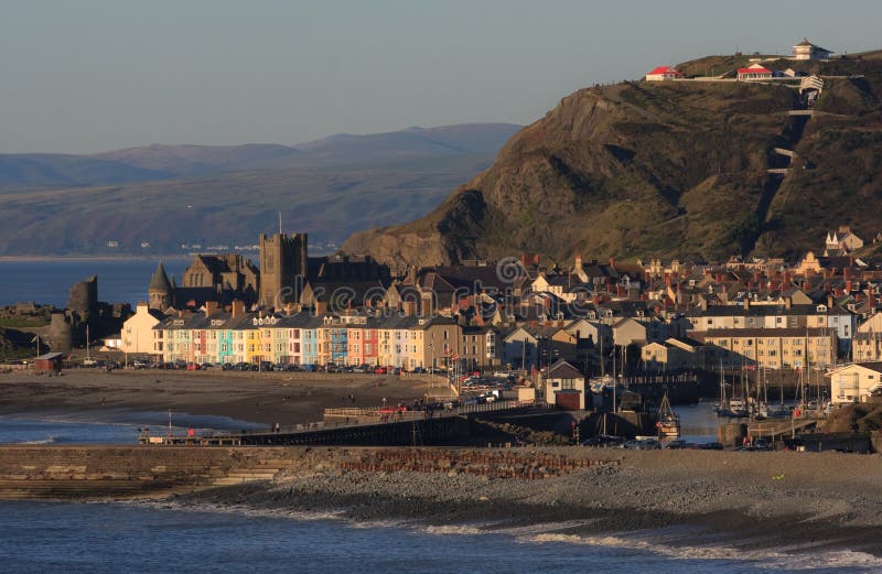 Aerial View of Aberystwyth - Wales, United Kingdom Stock Photo - Image ...