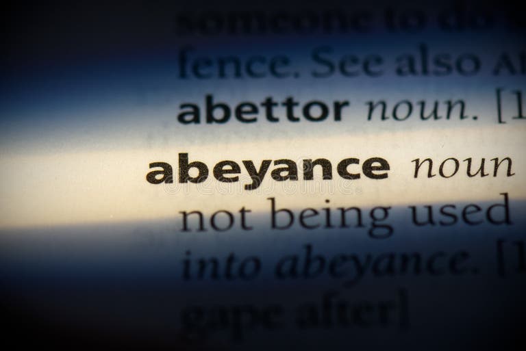 Abeyance stock photo. Image of minimal, word, etymology - 161577840