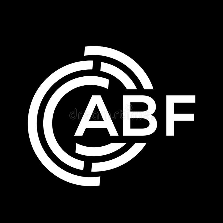 ABF Letter Logo Design on Black Background. ABF Creative Initials ...