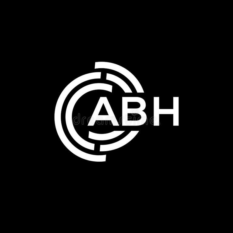 ABH Letter Logo Design on Black Background. ABH Creative Initials ...