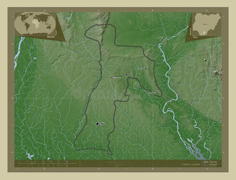 Abia, Nigeria. Wiki. Labelled Points of Cities Stock Illustration ... Abia, Nigeria. Wiki. Labelled Points of Cities Stock Illustration ...