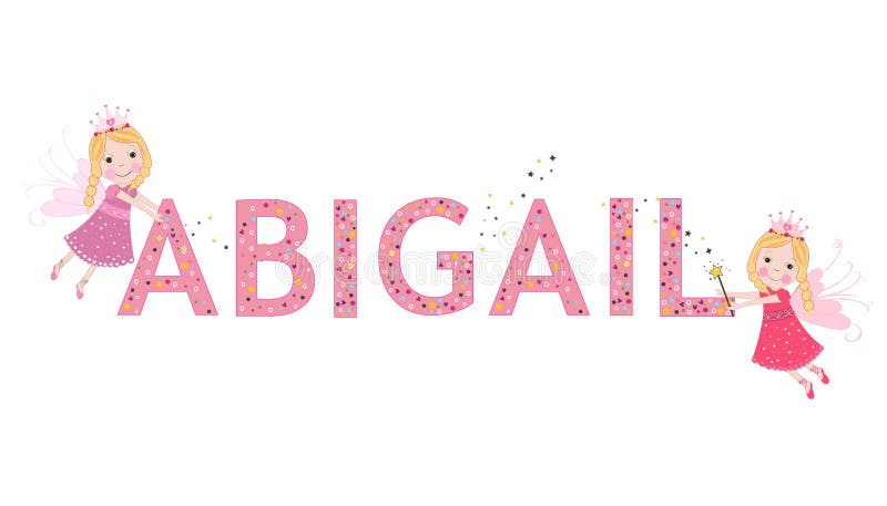 The Name Abigail In Glitter