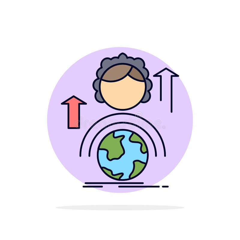 Abilities, Development, Female, Global, Online Flat Color Icon Vector ...