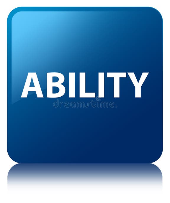 Ability blue square button stock illustration. Illustration of skill ...