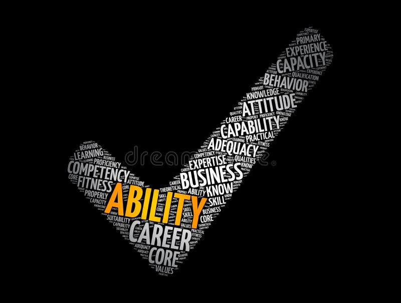 Ability Check Mark Word Cloud Collage, Concept Background Stock ...