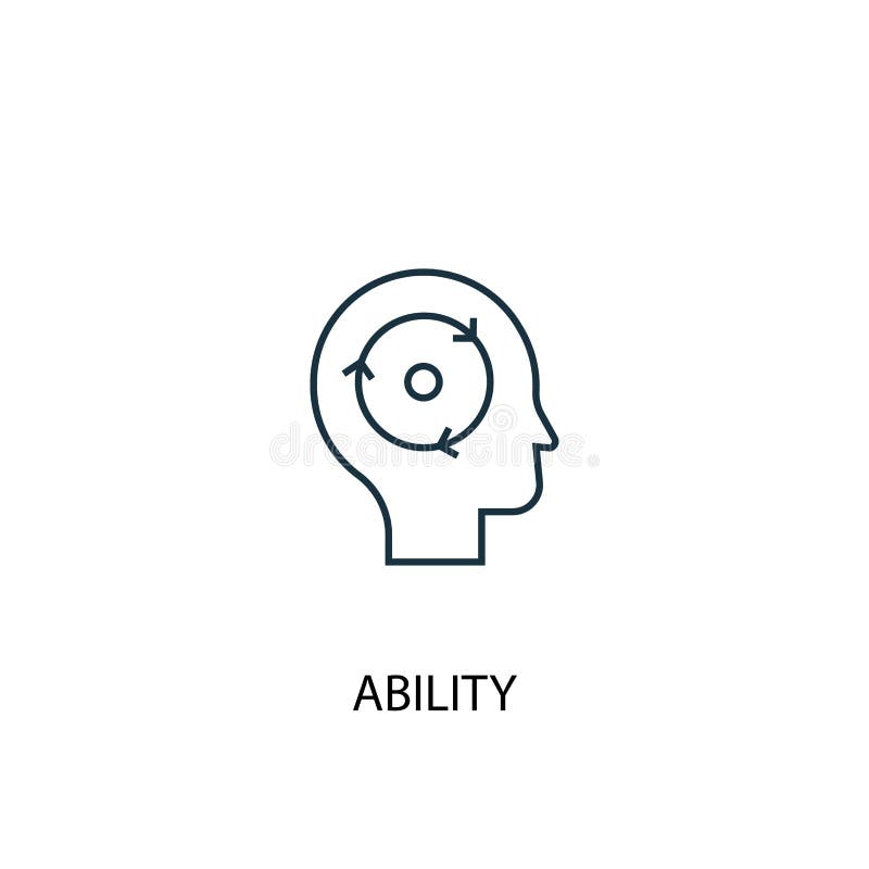 Ability Concept Line Icon. Simple Stock Vector - Illustration of line ...