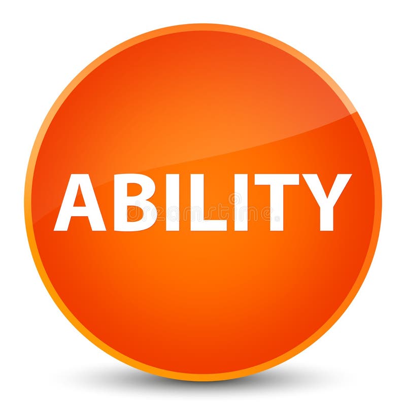 Ability Elegant Orange Round Button Stock Illustration - Illustration ...