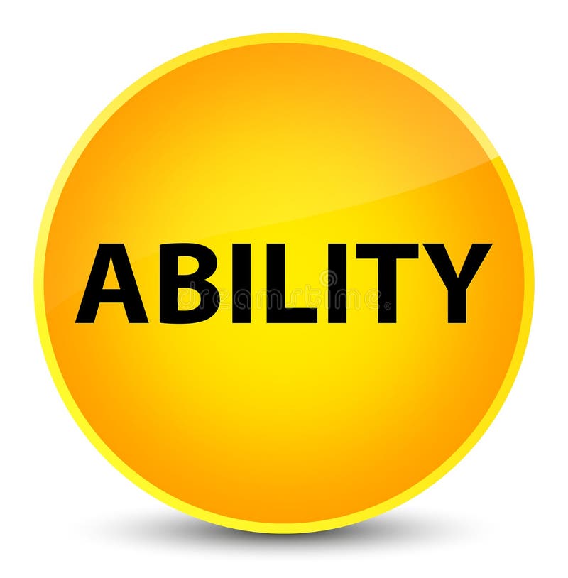 Ability Elegant Yellow Round Button Stock Illustration - Illustration ...