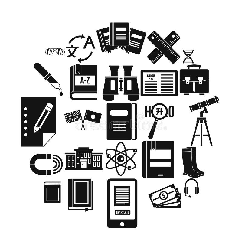 Ability Icons Set, Simple Style Stock Vector - Illustration of ...