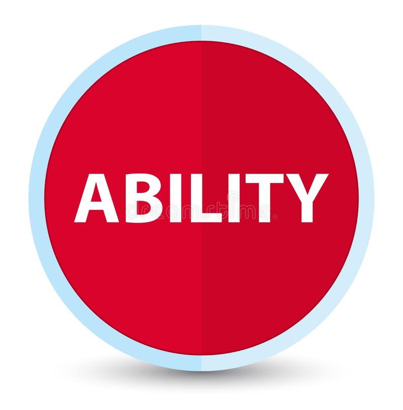 Ability Flat Prime Red Round Button Stock Vector - Illustration of ...