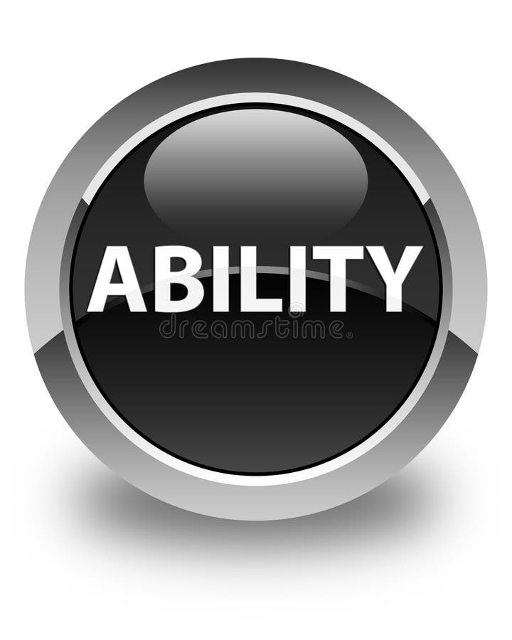 Ability Glossy Green Round Button Stock Illustration - Illustration of ...