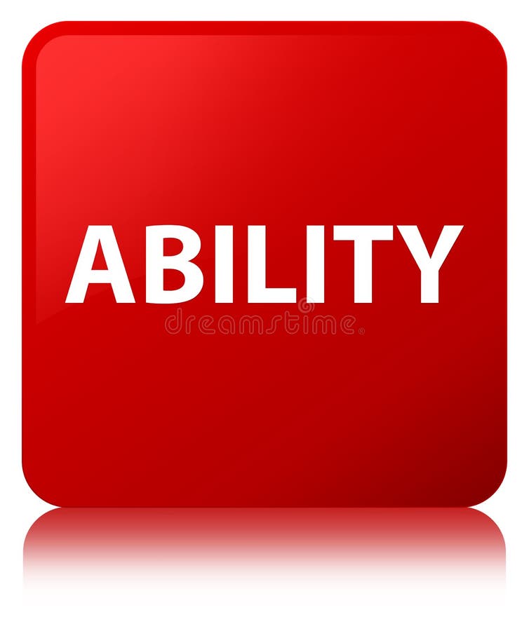 Ability red square button stock illustration. Illustration of ...