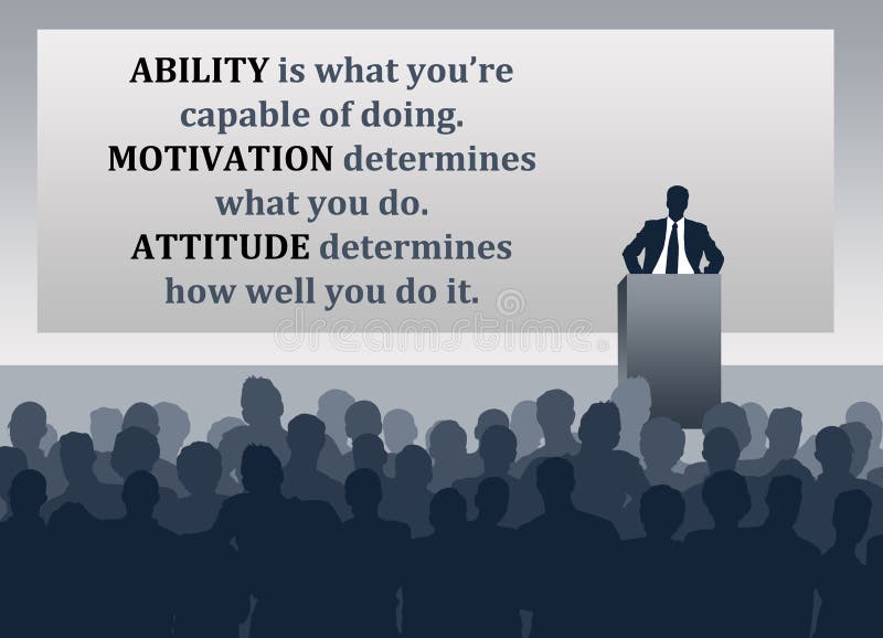 Ability Motivation Attitude Stock Illustration - Illustration of ...