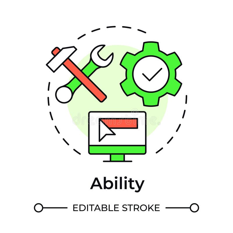 Ability Multi Color Concept Icon Stock Illustration - Illustration of ...