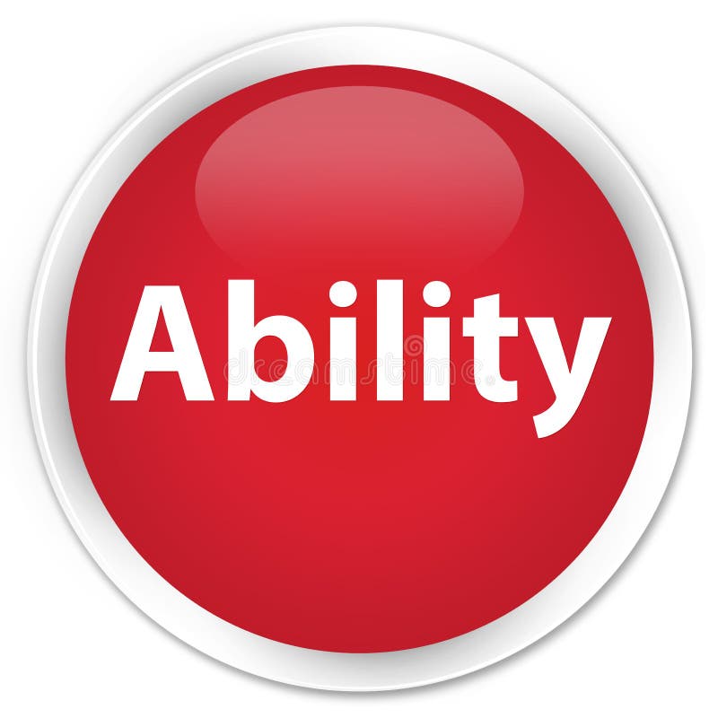 Ability Premium Red Round Button Stock Illustration - Illustration of ...