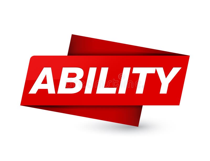 Ability Premium Red Tag Sign Stock Illustration - Illustration of ...