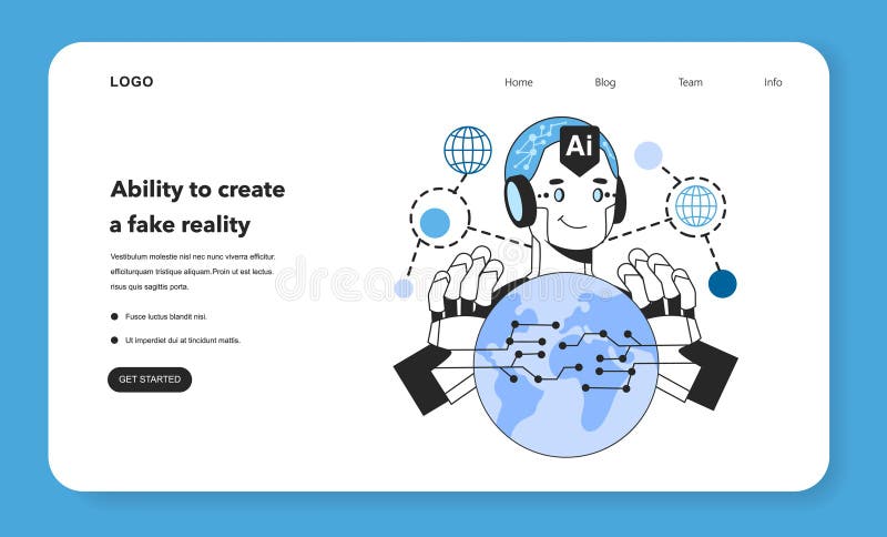 Ability To Create a Fake Reality As Neural Network Implementation Stock ...
