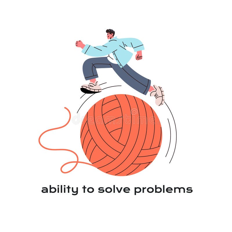 Ability To Solve Problems Concept. Determined Employee Rushes To ...