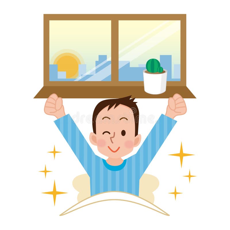 Ability to wake up stock vector. Illustration of japanese - 77724385