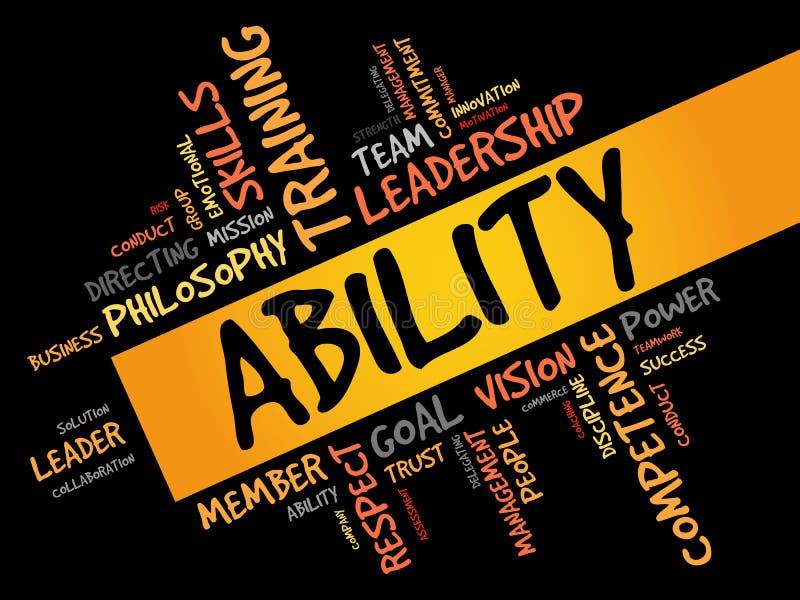 Ability Word Cloud Collage, Concept Background Stock Illustration ...