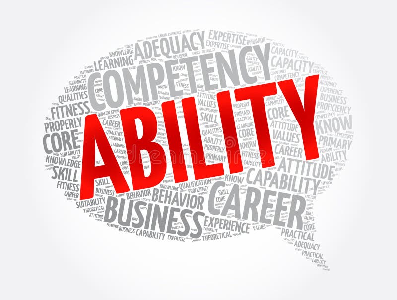 Ability Word Cloud Collage, Concept Background Stock Illustration ...