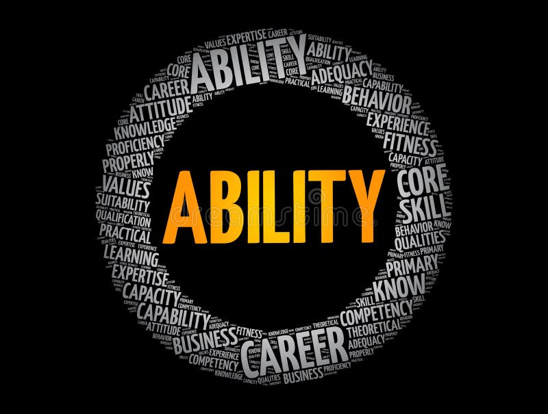 Ability Word Cloud Collage, Concept Background Stock Illustration ...
