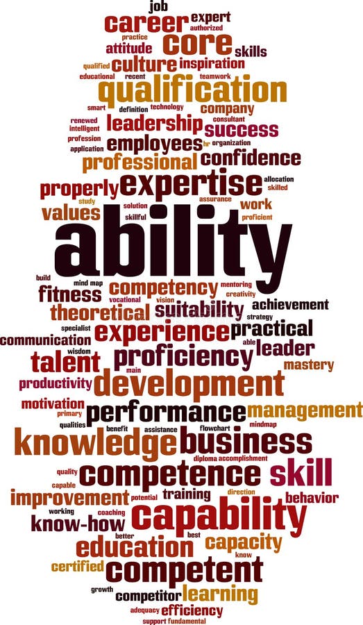 Ability word concept. stock illustration. Illustration of capacity ...