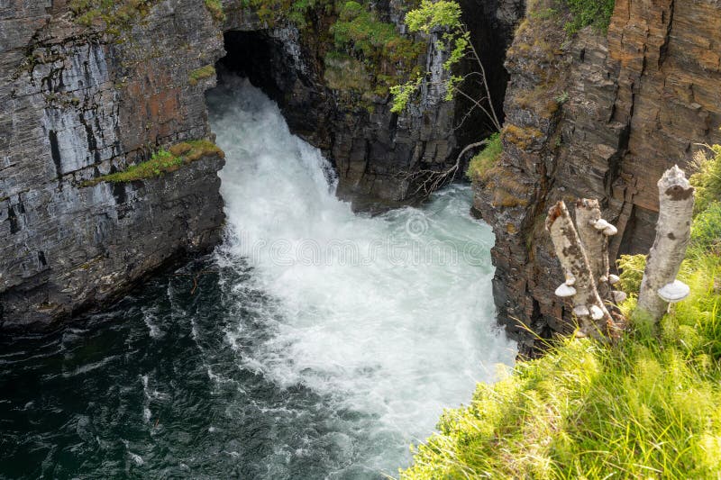 Abisko River Canyon in Abisko National Park, Sweden Stock Photo - Image ...