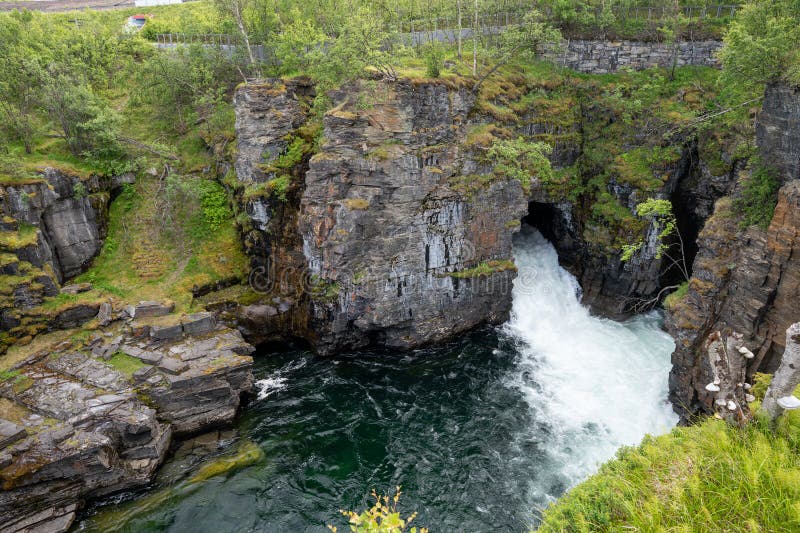 Abisko River Canyon in Abisko National Park, Sweden Stock Photo - Image ...