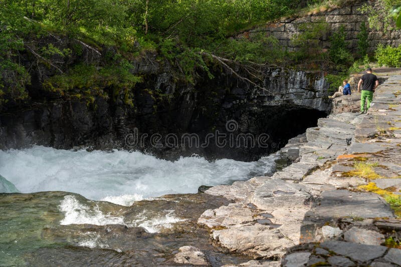 Abisko River Canyon in Abisko National Park, Sweden Editorial ...