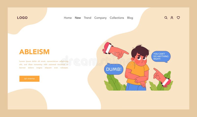 Ableism Concept. Flat Vector Illustration Stock Vector - Illustration ...