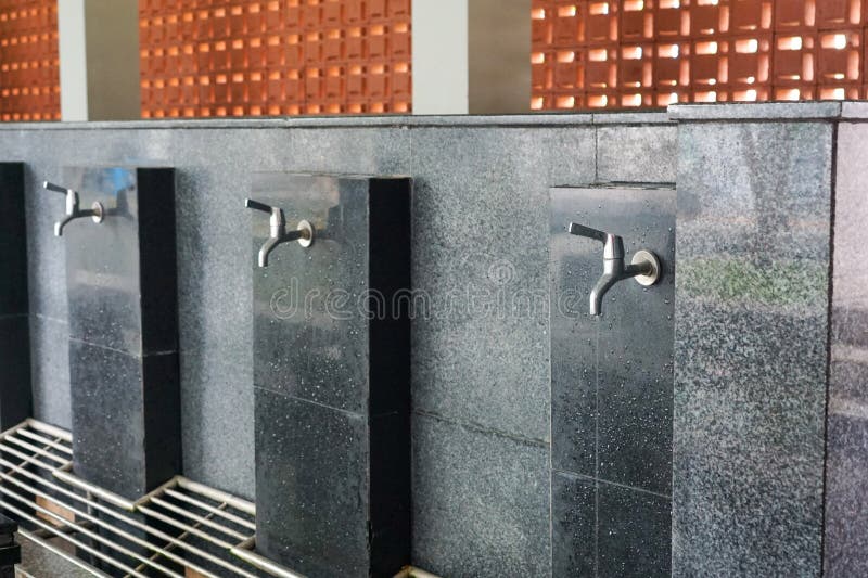 Ablution Area in the Mosque Stock Image - Image of architecture ...