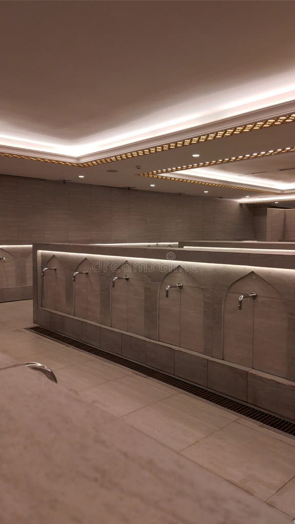 The Ablution Area Surrounded by Lights Creates a Comfortable and ...