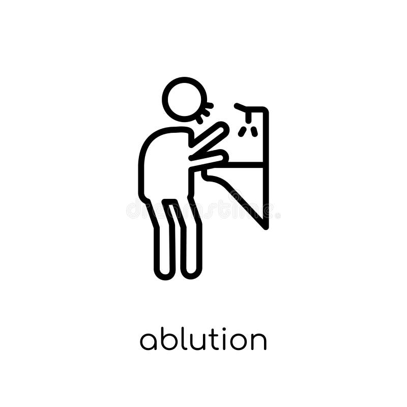 Ablution Linear Icon. Modern Outline Ablution Logo Concept On Wh Stock Vector - Illustration of ...