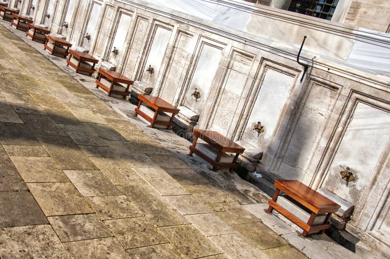 Ablution taps 01 stock photo. Image of history, muslim - 19841206