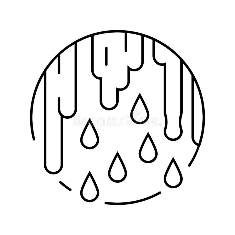 Abnormal Bleeding Disease Symptom Line Icon Vector Illustration Stock ...