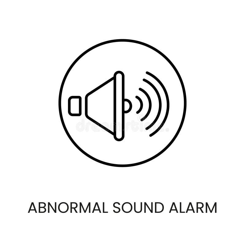Abnormal Sound Alarm Line Vector Icon for Packaging on Cctv Camera with ...