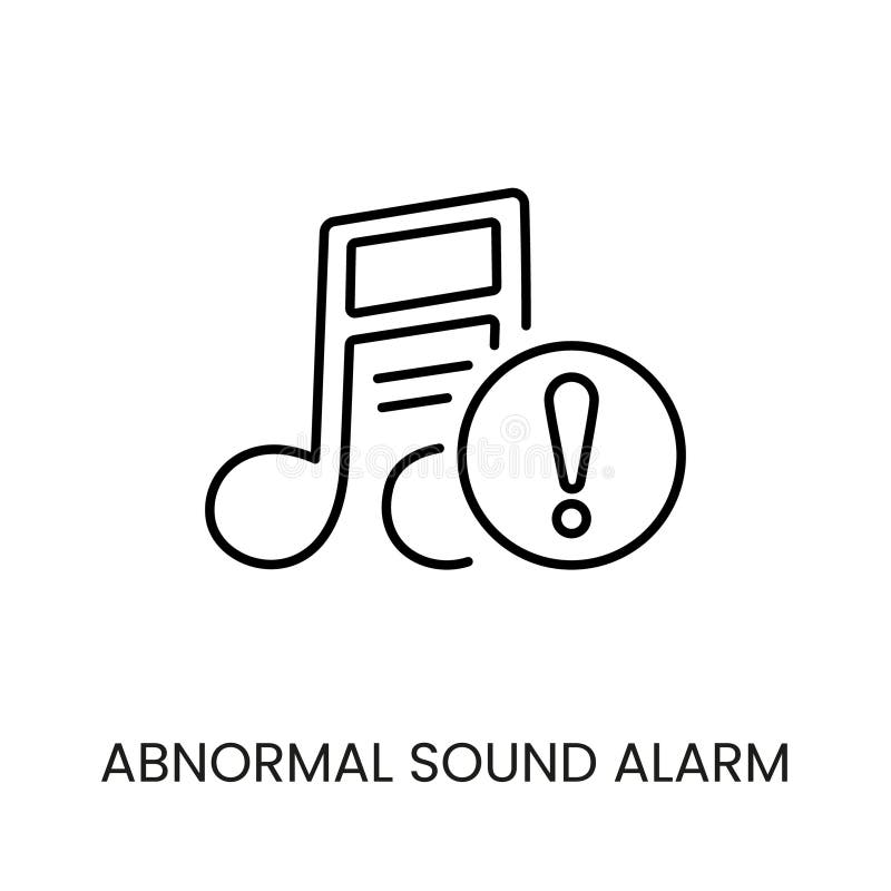 Abnormal Sound Alarm Line Vector Icon for Packaging on Cctv Camera with ...