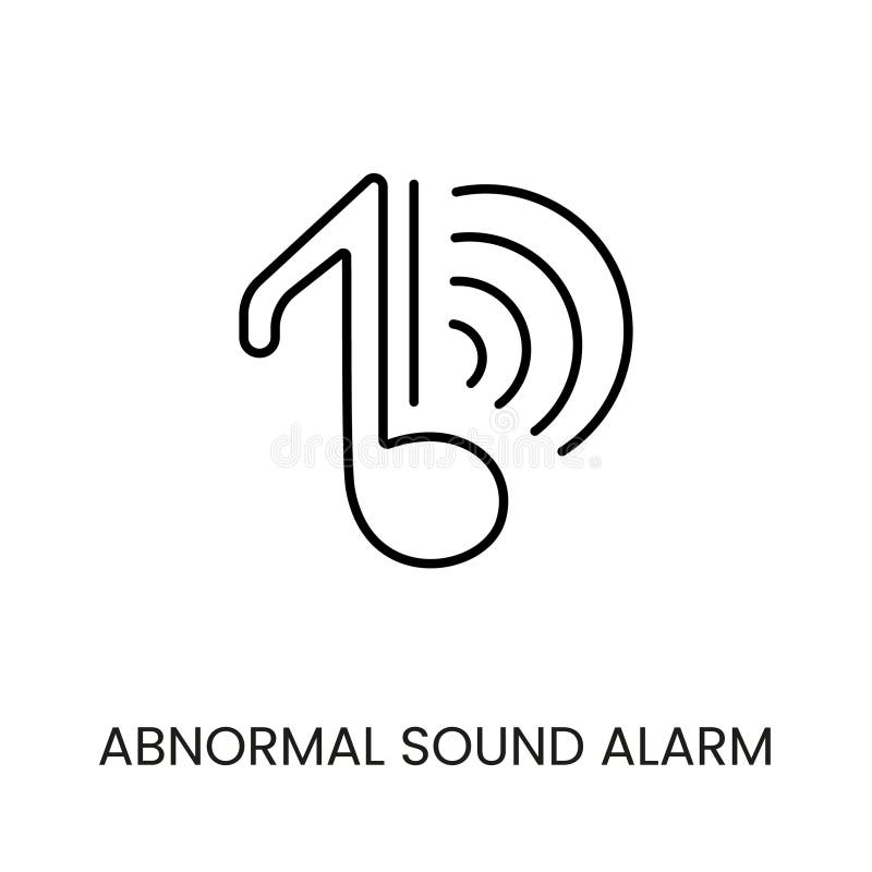 Abnormal Sound Alarm Line Vector Icon for Packaging on Cctv Camera with ...