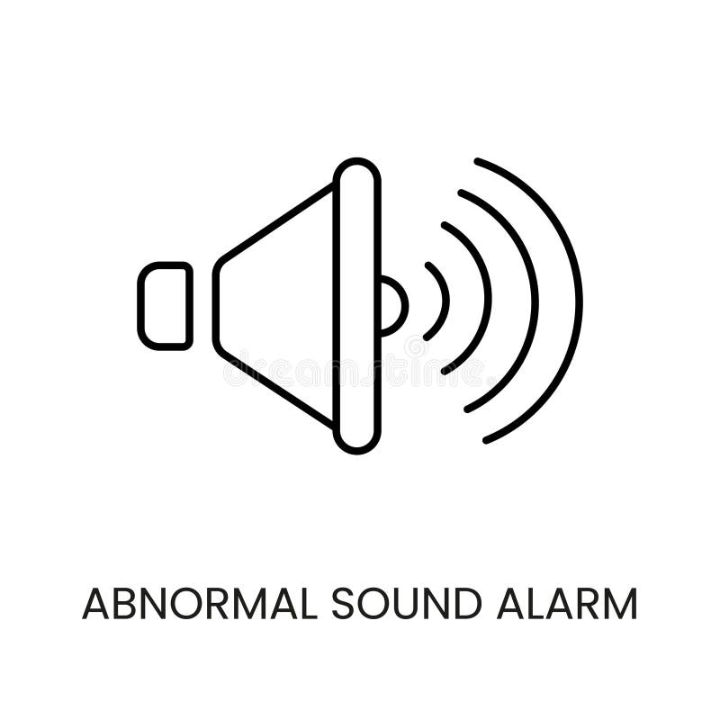 Abnormal Sound Alarm Line Vector Icon for Packaging on Cctv Camera with ...