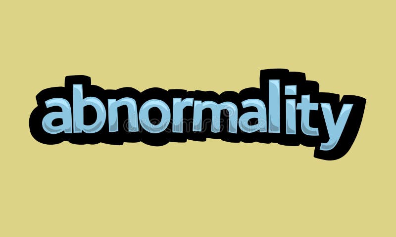 ABNORMALITY Writing Vector Design on a Yellow Background Stock Vector ...