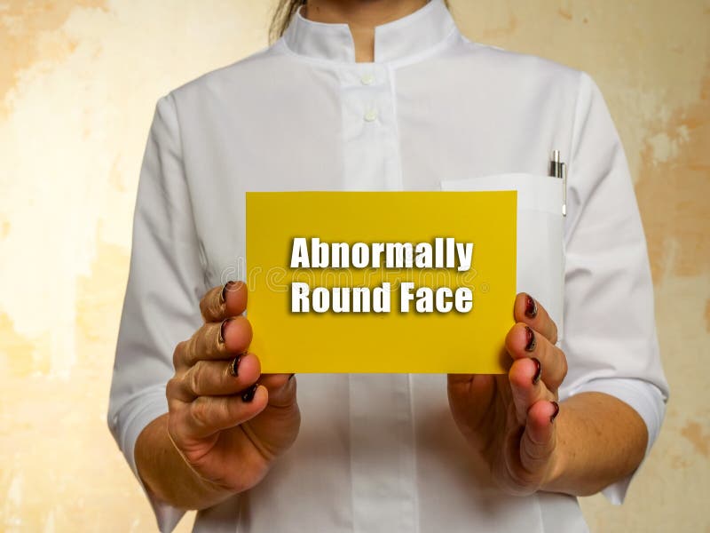 Abnormally Round Face Sign on the Page Stock Image - Image of doctor ...