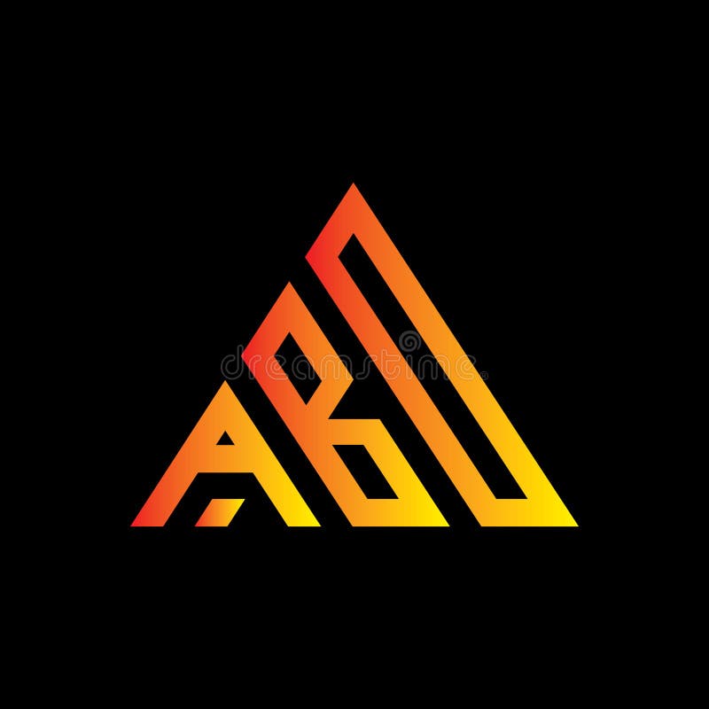 ABO Triangle Letter Logo and ABD Monogram in a Red Triangular Design ...